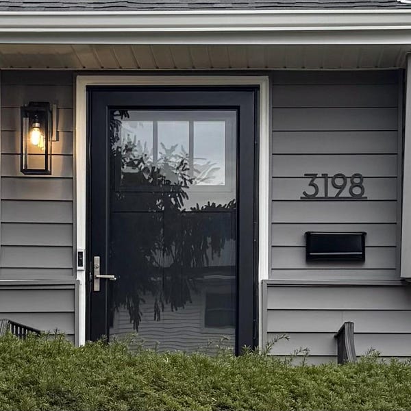 Extra Large Metal Mid Century Modern Address Numbers up to 36 Inch ...