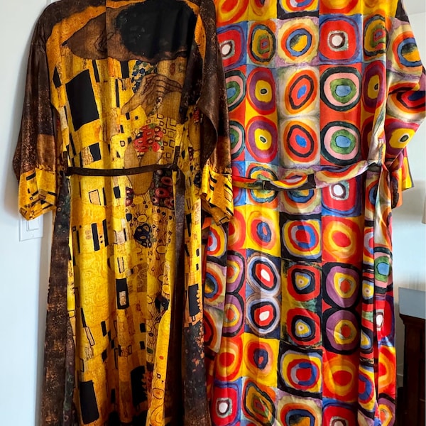 100 % Silk Morning Dressing Gown Woman, Birthday Gift ,luxury ...