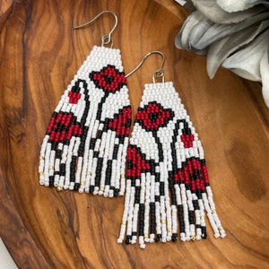 Raven Bead Earrings Pattern Pdfbrick Stitch Seed Bead Digital - Etsy