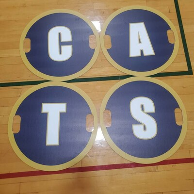 Customizable Cheerleader Signs With Handles Team Spirit Signs ...