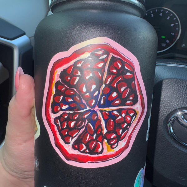 Lemon Watercolor Vinyl Sticker | Fruit Sticker | Cute Laptop Stickers ...