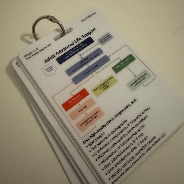 ECG Healthcare, Nursing, Medical Pocket Card - Etsy
