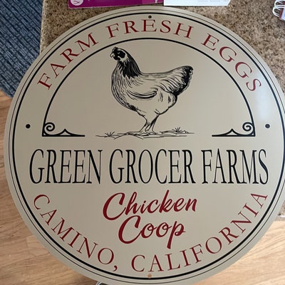 Farm Fresh Eggs Sign Custom Chicken Sign Custom Farm Sign - Etsy