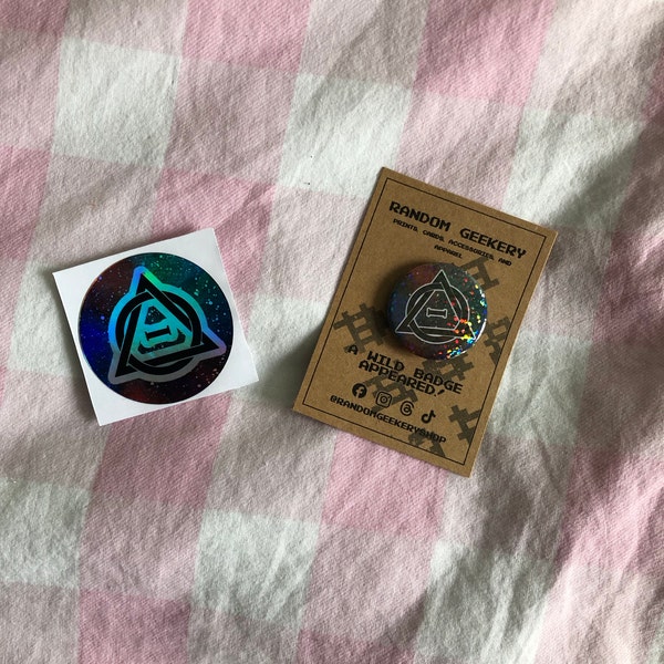 Therian Pride Sparkly Pin Badge, Holographic Badge, Otherkin Accessory ...