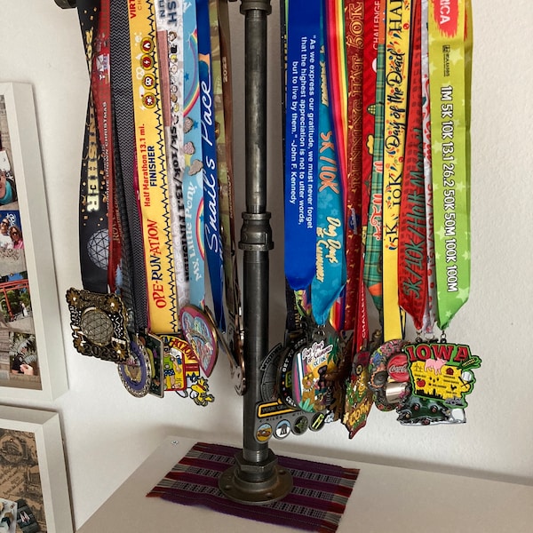 Sports Medal Display Stand Industrial IRON Pipe--marathon, 26.1, Half ...