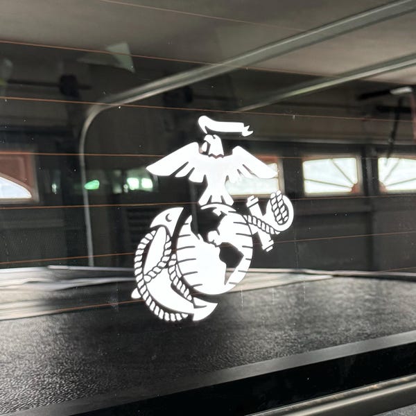 U.S. Marine Corps Eagle Globe and Anchor Die Cut Vinyl Decal Bumper ...