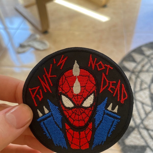 Spider-punk - Punk is Not Dead Iron-on Embroidered Patch (hobart Brown ...