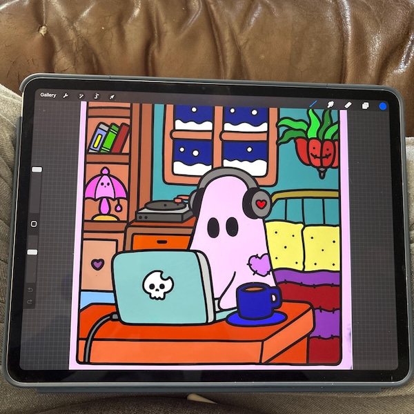 Spooky Cutie: Adorable Creepy Creatures in Cozy Hygge Moments Coloring ...
