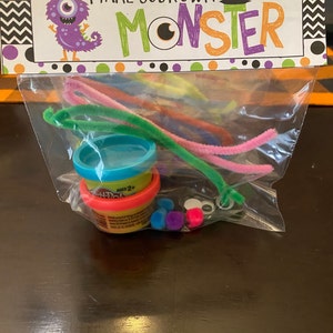 Printable Make Your Own Monster Bag Topper for Monster Halloween Favor ...