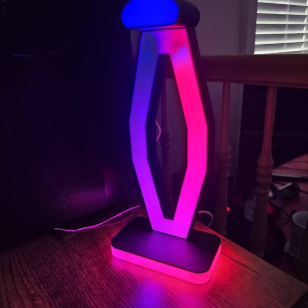 RGB LED Headphone Stand With USB-C Power, Modern Gaming Desk Accessory ...