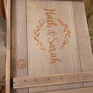 RUSH Monogram Whiskey and Wine Decanter Wooden Gift Box | Etsy