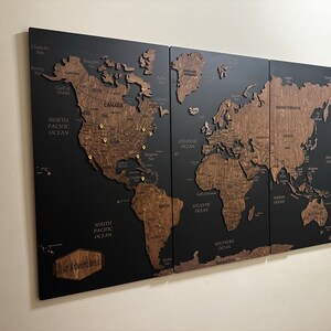 Push Pin USA National Park Map, Wood Map of United States Map Apartment ...