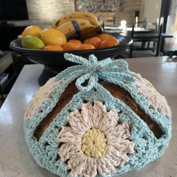 Daisy Sourdough Wrap Crochet Pattern- Fits 6-8 Inch Loaves ...