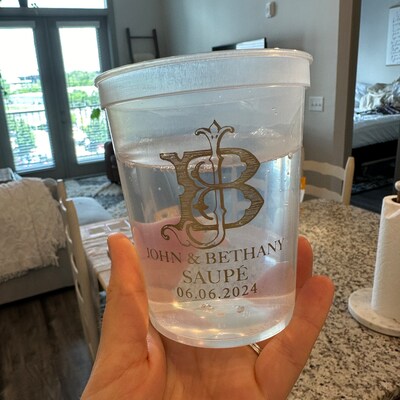 Personalized Wedding Cups Frost Flex Cups, Customizable for Couples ...