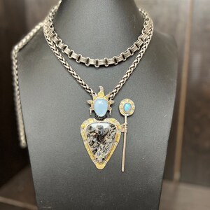 Gemstone Pendant, Neutral Colors - Etsy