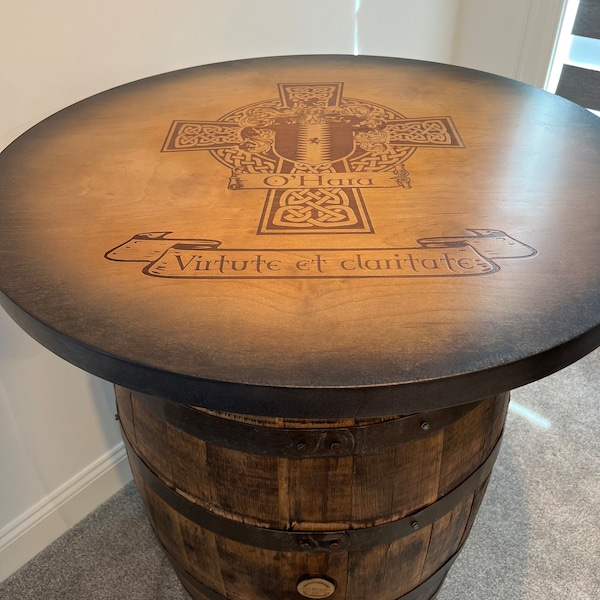 Custom Made Bourbon Barrel Bistro/pub Table Table- Custom Designed ...