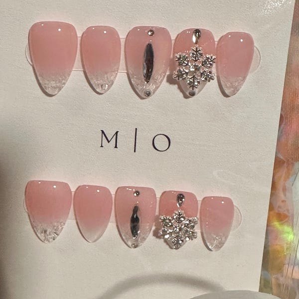 Halloween Spooky French Scar Pattern Press on Nails, White French Nails ...