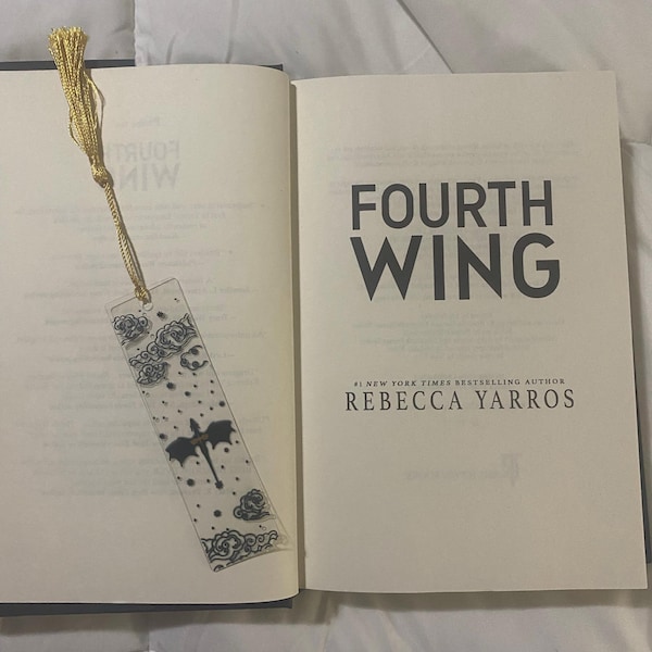 Fourth Wing Acrylic Bookmark With Signet - Etsy