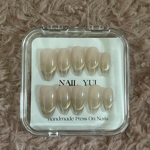 Handmade Pink Moonlight French Press on Nails French Nails Daily Nails ...