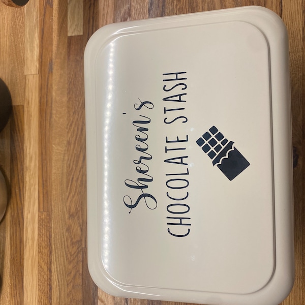 Personalised Chocolate Stash Tin With Easy Glide Lid - Etsy UK