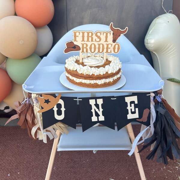 First Rodeo Cake Topper, My First Rodeo Birthday, How the West Was One ...