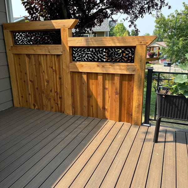 Metal Railing Panel | Balcony Insert | Deck Panel | Privacy Screen | Fence | Custom Order ...