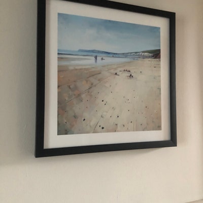 Isle of Wight Coastal Beach Art Print of Original Oil Painting a Day on ...