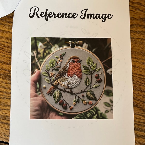 Spring Robin Hand Embroidery Pattern, Robin Pattern, Spring Bird ...