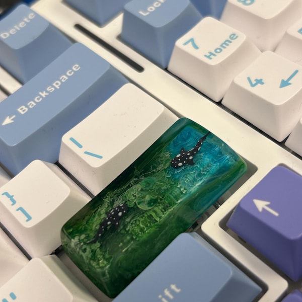 Whale Shark Keycaps Manta Ray Resin Artisan Keycap for ESC Mechanical ...