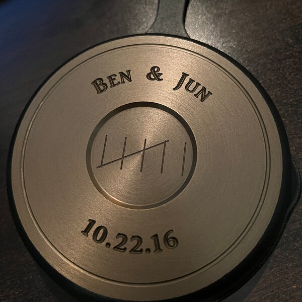 5 Inch Engraved Cast Iron Skillet - Custom Anniversary, Decorative - Etsy