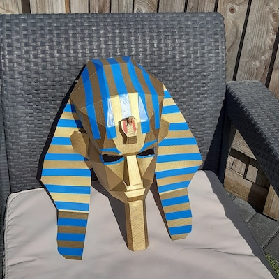 PHARAOH Mask Make Your Own Egyptian Mask With Card From PDF Download - Etsy