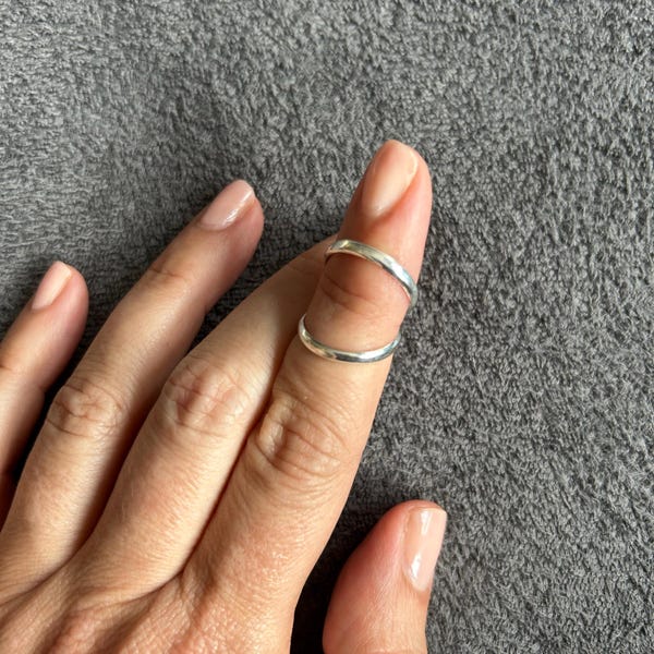 Solid Sterling Silver Swan Ring, Splint Ring, Swan Neck Splint for Dip ...