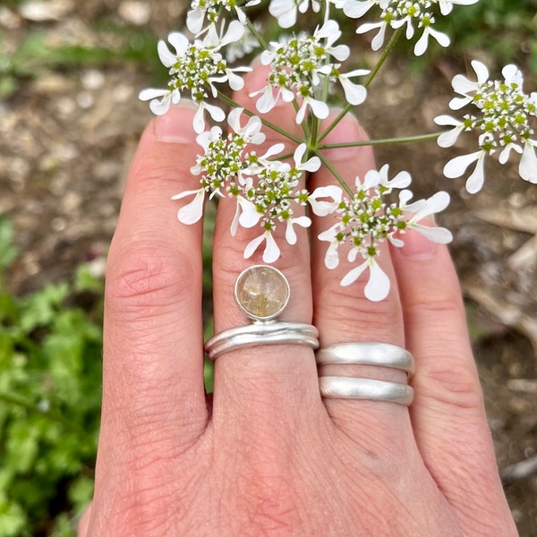 Adjustable Pinky Ring/ Solid Sterling Silver Chevalier Ring/ Curved ...