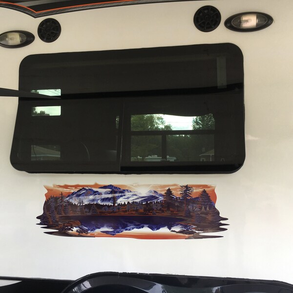 1 RV TRAILER North Trail Mountain Scene Decal GRAPHIC-725-2 - Etsy