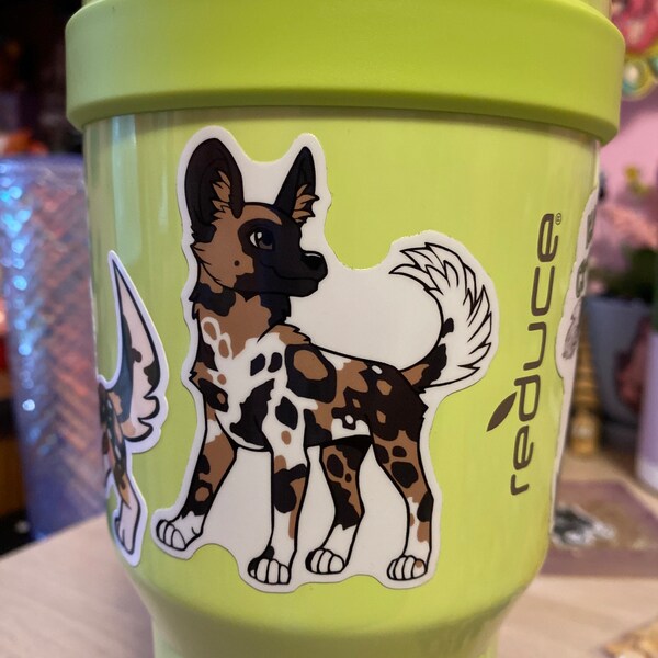 African Wild Dog Sticker - Etsy