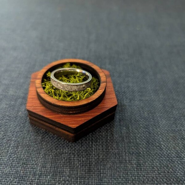 Unicorn Poop Ring With Opal Inlay 6mm Width Diamond Dust Ring ...