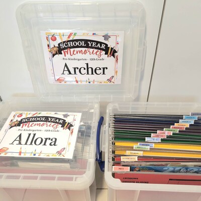 Personalized School Memory Box Printable Kit DIY School - Etsy