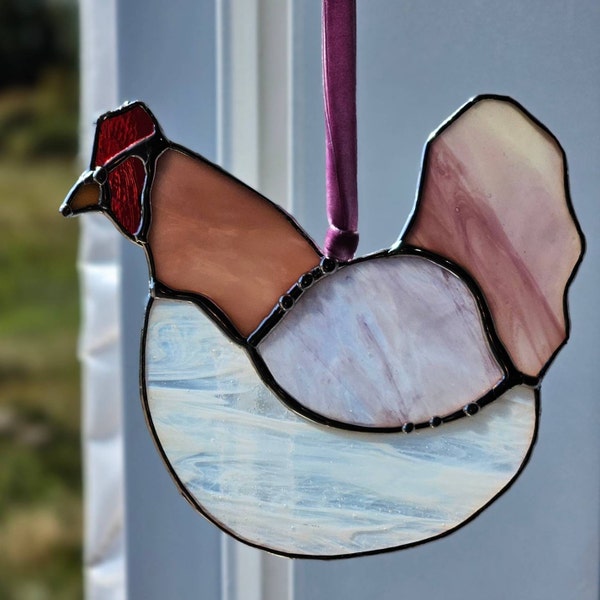 DIGITAL DOWNLOAD Pattern | Chicken Hen Stained Glass Pattern | Beginner ...