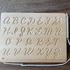 Montessori Cursive Alphabet Tracing Board Reversible Natural Wood ABC ...