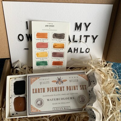 Palette and Matchbox Paint Set Plastic-free Handmade Art - Etsy