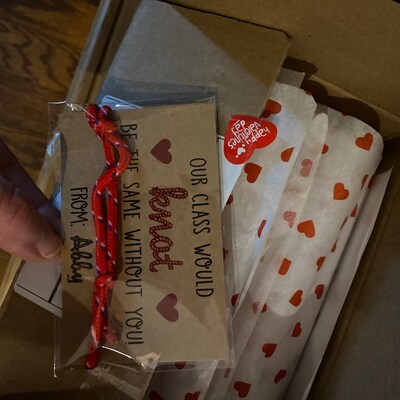 Knot Valentines, PRINTED Friendship Bracelet Valentine's Day Cards for ...