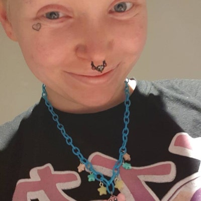 Y2K Emo Zebra Heart Necklace - Etsy