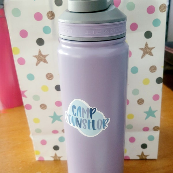 Summer Camp Water Bottle Sticker | Camp Song Sticker | Fred the Moose ...