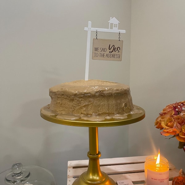 Housewarming Cake Topper | New Home Party Stake | Welcome Realtor ...