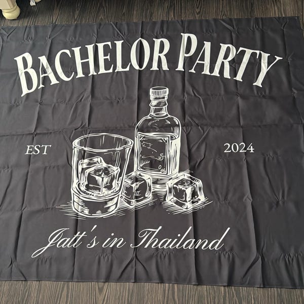 Custom Bachelor Party Sign for Photo Backdrop Personalized Groom Banner ...