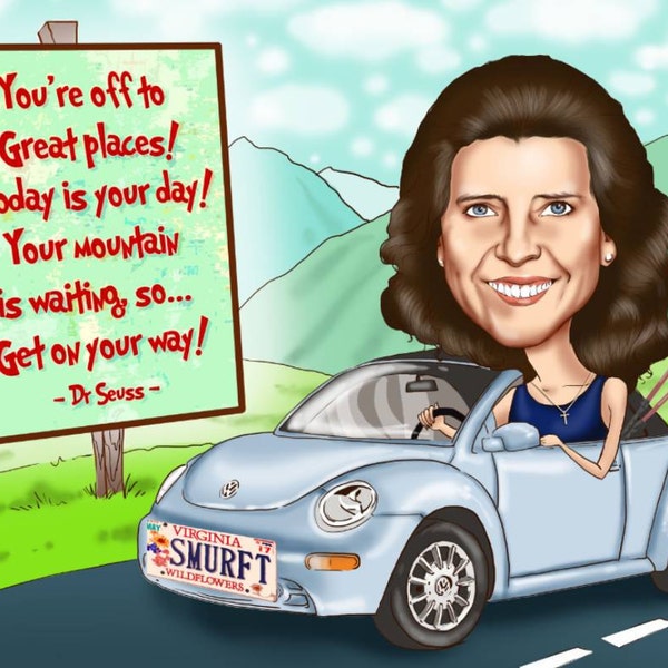 Personalised Full Body Cartoon From Photo / Cartoon Portrait / Cartoon ...