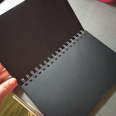Blackout Journal Black Paper Journal - Etsy