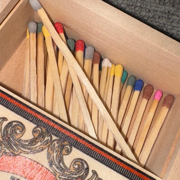 4" Inch Long, Wooden Matchsticks, Matchboxes, For, Weddings, Small Gift ...