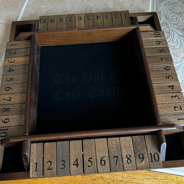 Personalized Large 4-player Shut the Box Game - Etsy