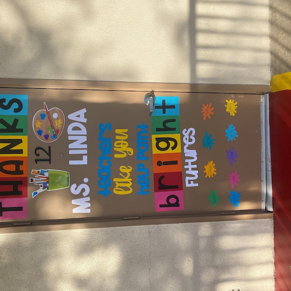 Teacher Appreciation Door Kit – Precut Classroom Decor – Thank You ...